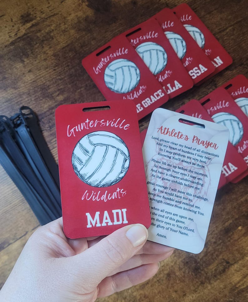 Volleyball Bag Tags | Custom Design or Pick Your Design | Personalized ...