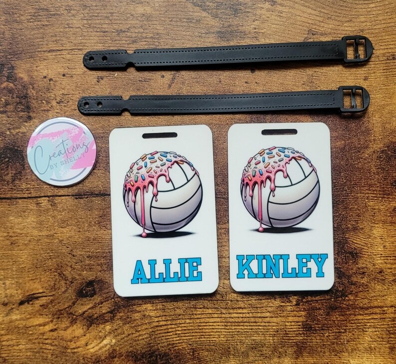 Volleyball Bag Tags | Custom Design or Pick Your Design | Personalized ...