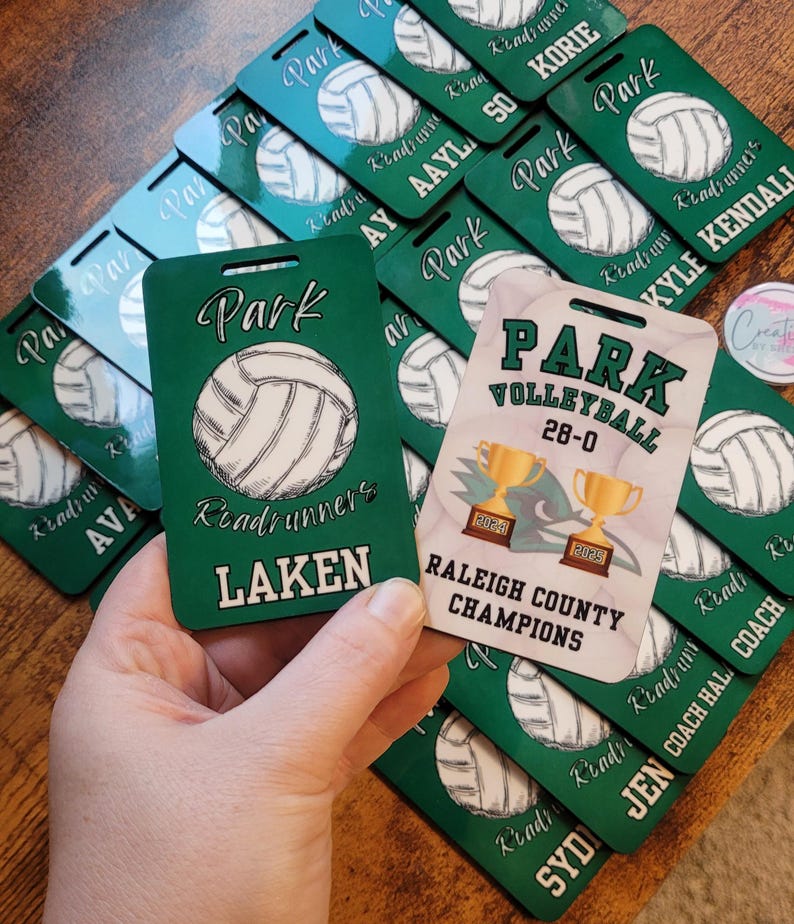 Volleyball Bag Tags | Custom Design or Pick Your Design | Personalized ...
