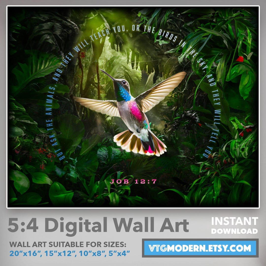 Job 12 7 - Bible Verse, Scripture Wall Art, Christian Wall Art, Faith ...