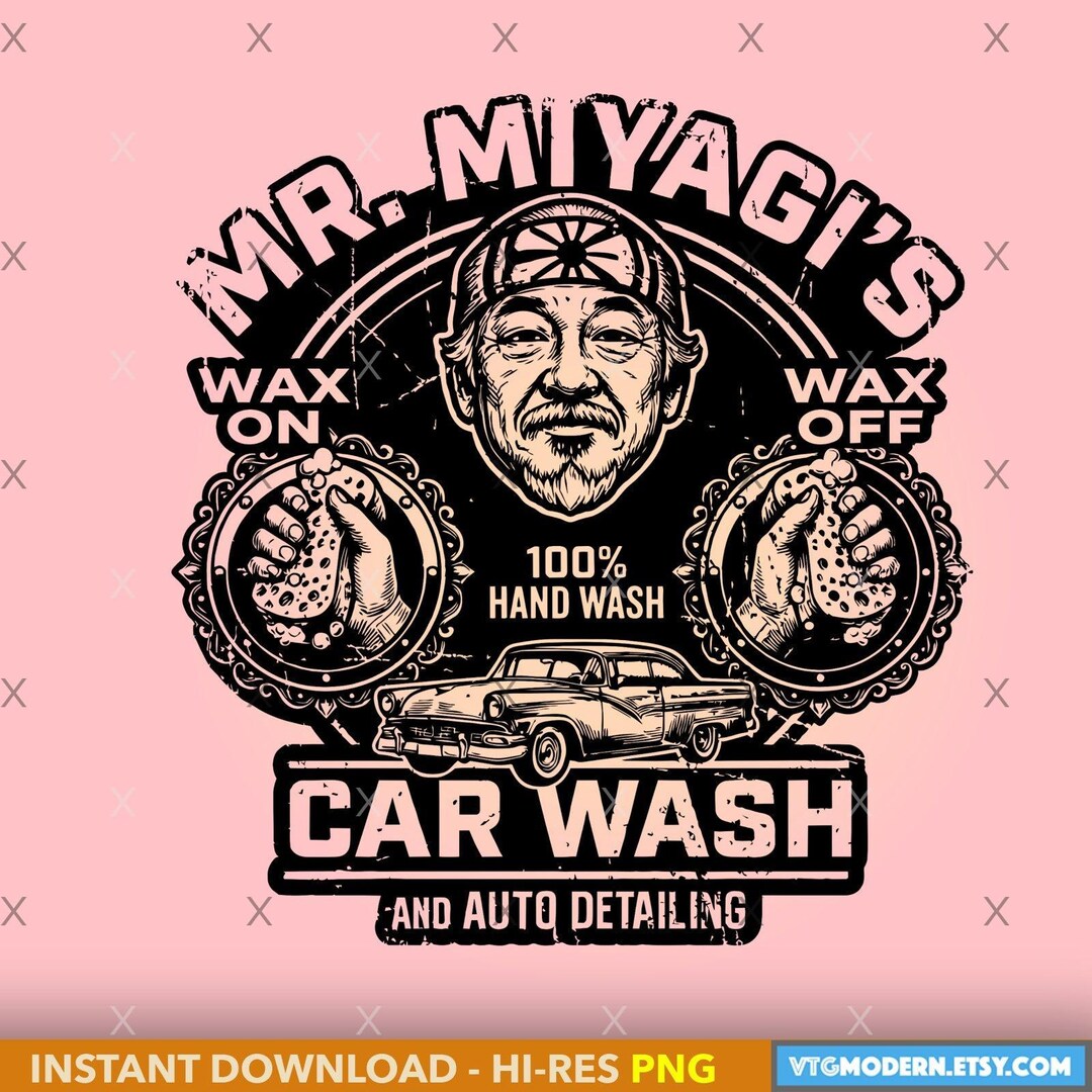 Mr. Miyagi's Car Wash Vintage Logo Art (digital Download) - Etsy