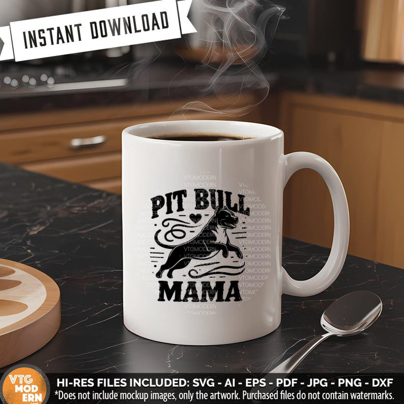Pit Bull Mama SVG: Leaping Dog Silhouette (digital Download) - Etsy