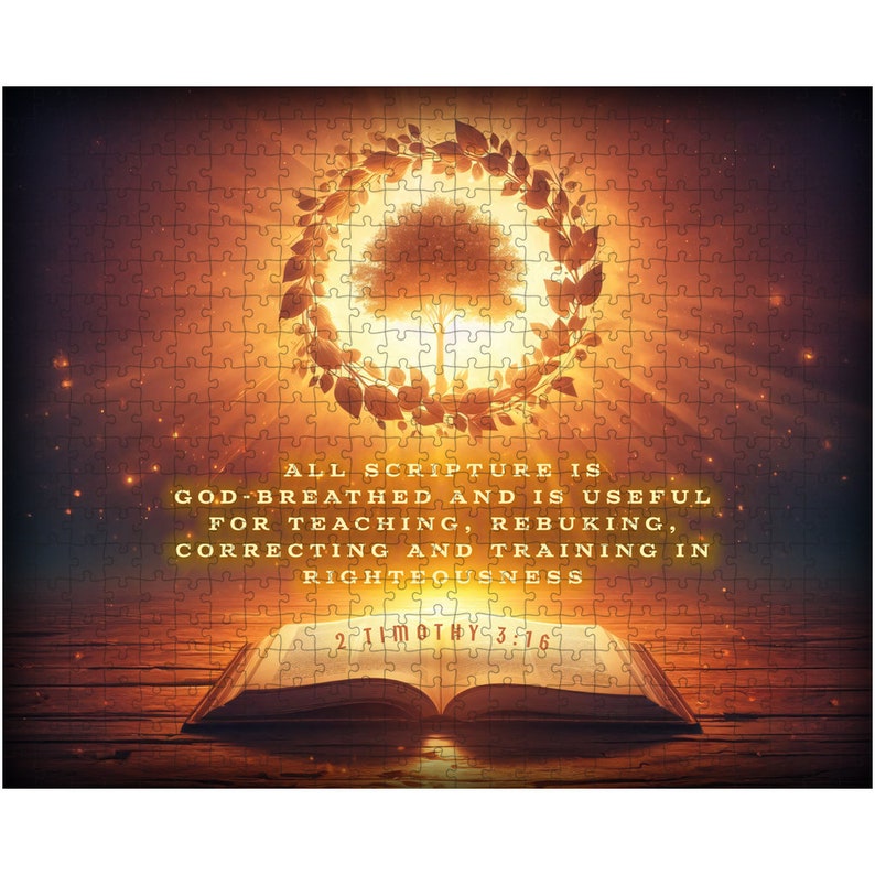 2 Timothy 3:16 Inspirational Jigsaw Puzzle 252 & 500 Pieces Spiritual ...