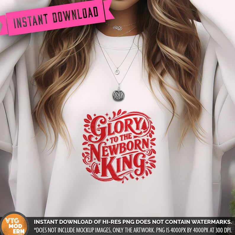 Glory to the Newborn King - Festive Printable Art for Holiday ...