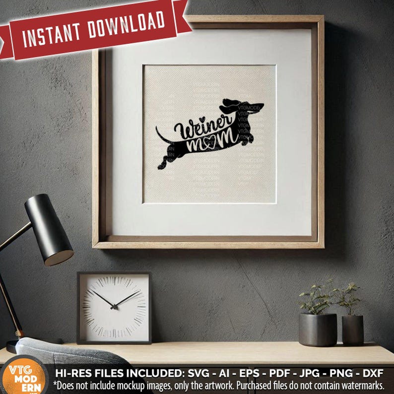 Weiner Mom SVG - PNG - Pdf - Png - Dxf - Eps - Ai Weiner Silhouette ...