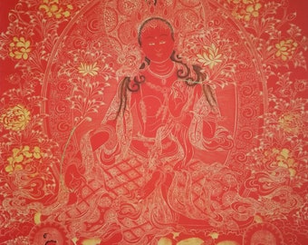 Red Tara Thangka - Etsy