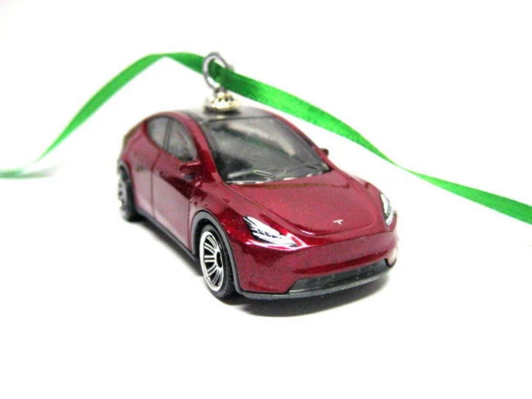 Tesla Model Y EV Electric Car Christmas Tree Ornament - Etsy