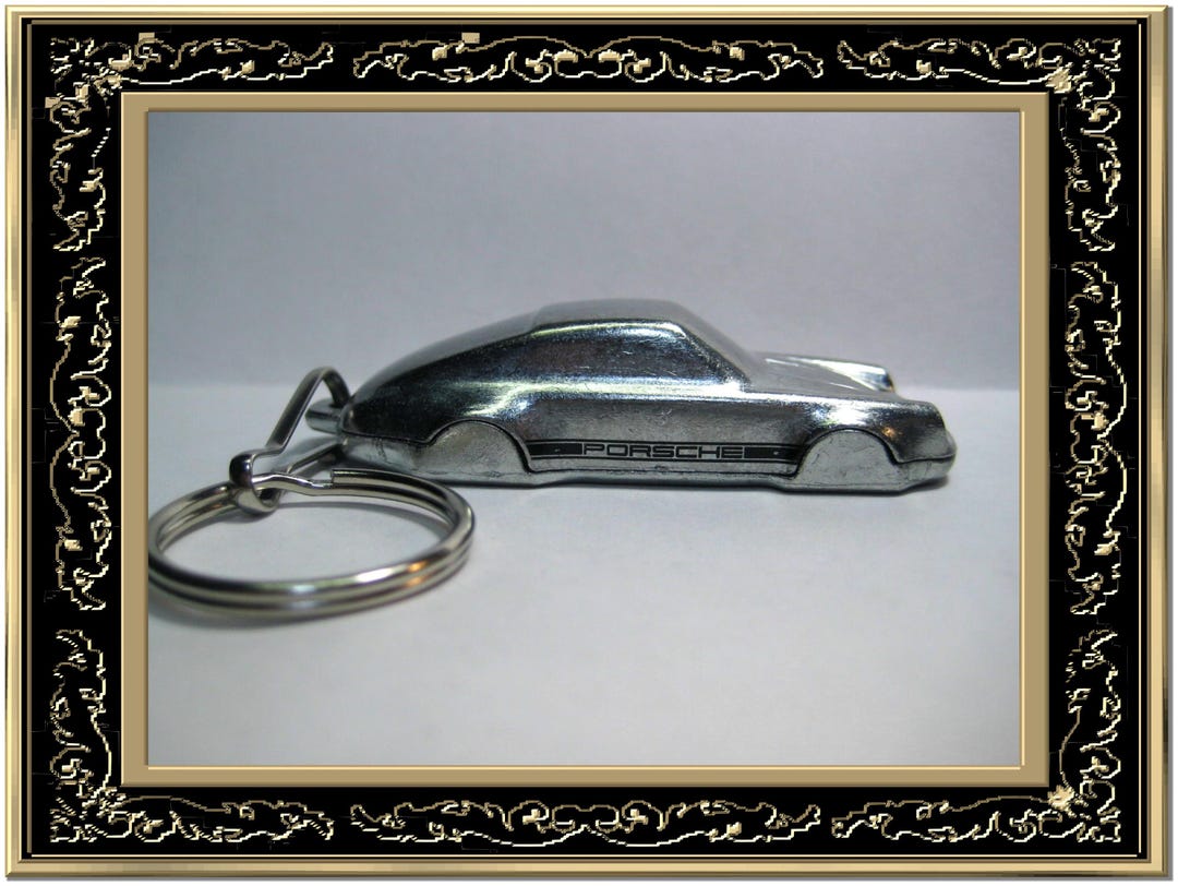 Porsche 911 Carrera Polished Bare Metal Car Keychain Key Chain Lanyard ...