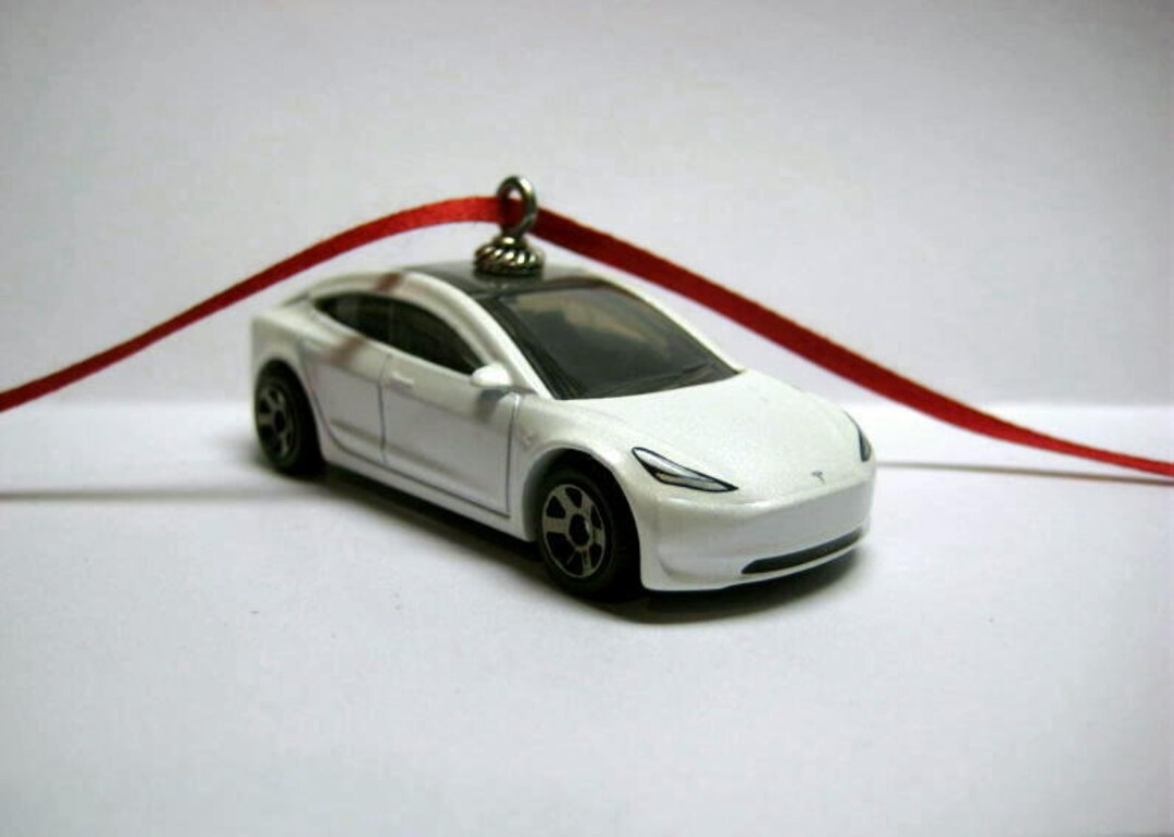Tesla Model 3 EV Electric Car Christmas Tree Ornament - Etsy