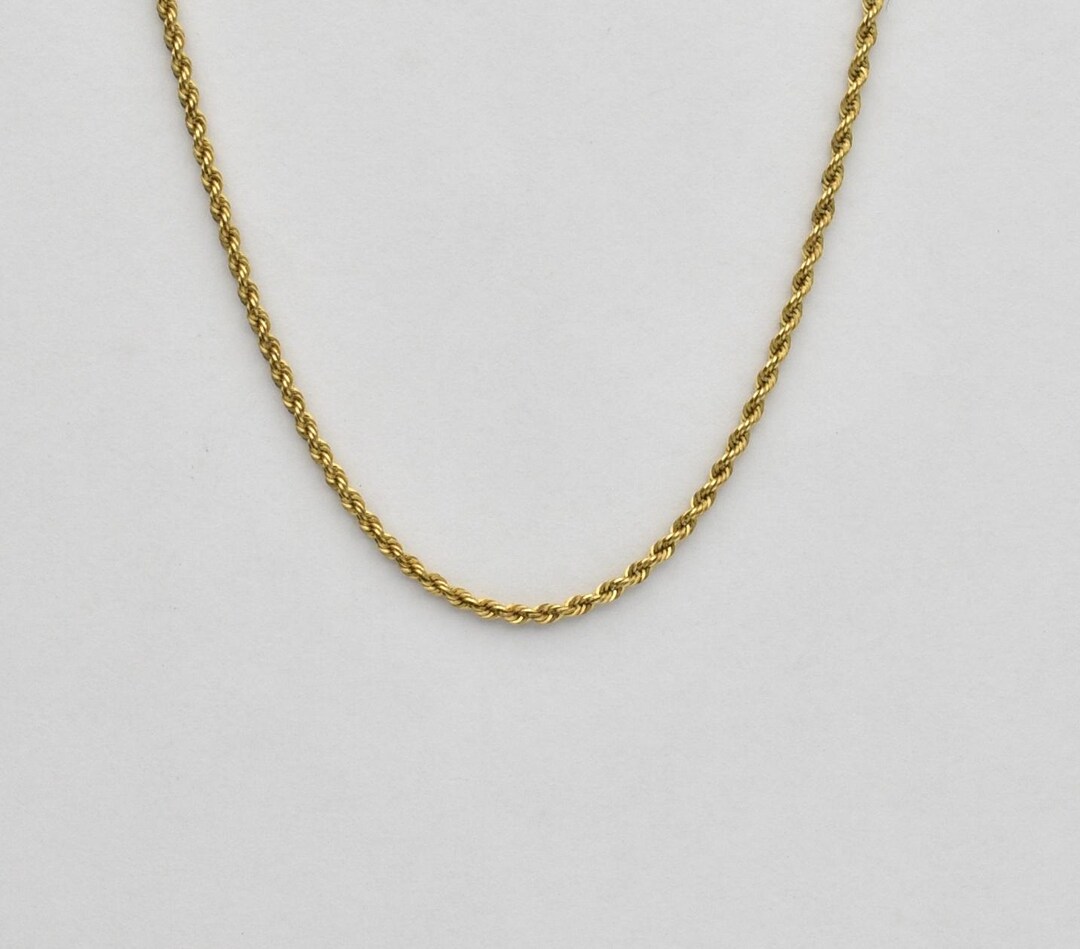 Michael Anthony 10K Yellow Gold Twisted Rope Chain Necklace ~ 17 7/8 ...