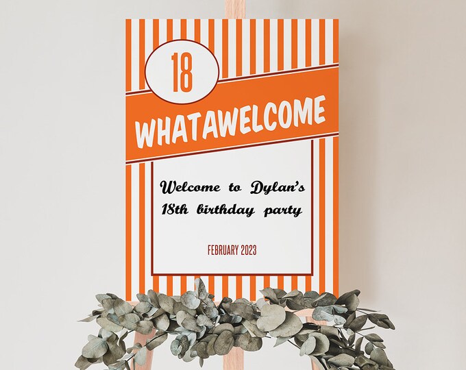 Whatabirthday Welcome Sign, Whataburger Themed Birthday Party Welcome ...