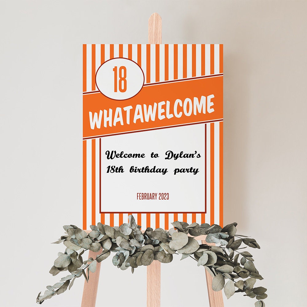 Whatabirthday Welcome Sign Whataburger Themed Birthday Party - Etsy