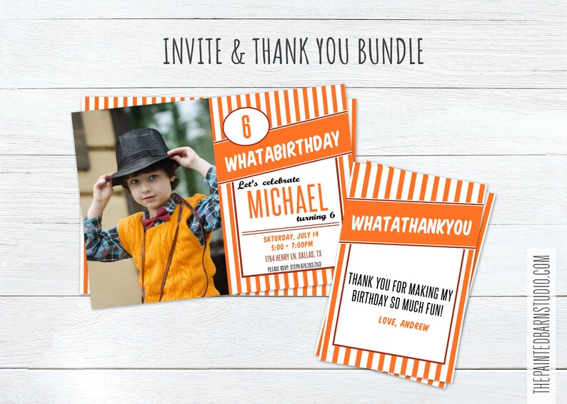 Whataburger Birthday Party Photo Birthday Invitation | Etsy