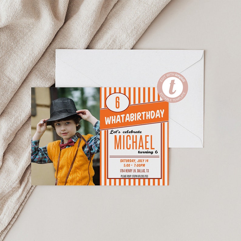 Whataburger Birthday Party Photo Birthday Invitation - Etsy