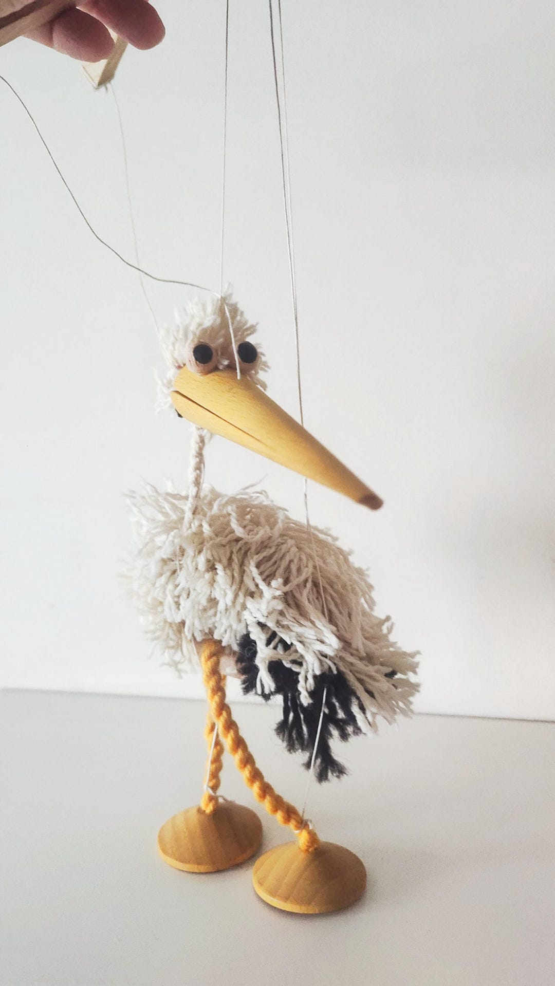 Wooden Bird Puppet Marionettes Vintage - Etsy