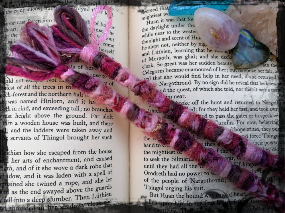 Pink and Dusky Purple Wool Dreadlock Dread Wraps Hippy Boho - Etsy