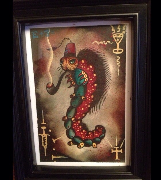 Shriner 420 Caterpillar Tattoo Print - Etsy