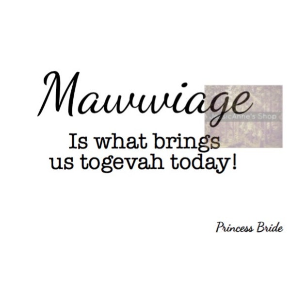 Mawwiage - Etsy