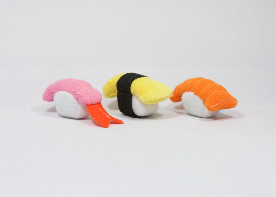 Set of 3 Cat Toy Sushi - Stuffed With Organic Catnip - Etsy