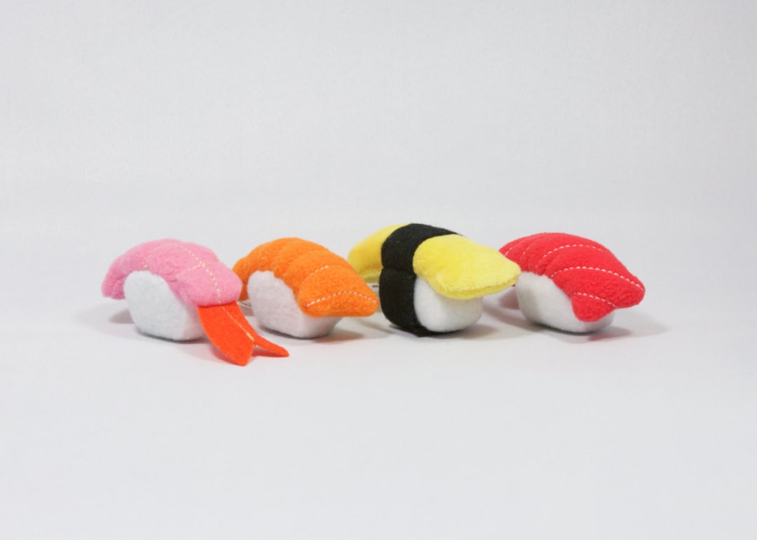 Set of 4 Cat Toy Sushi Stuffed With Organic Catnip - Etsy