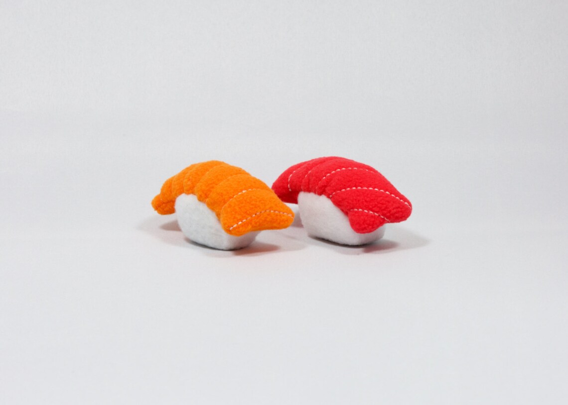 Cat Toy Sushi Set of 2 Stuffed With Organic Catnip - Etsy
