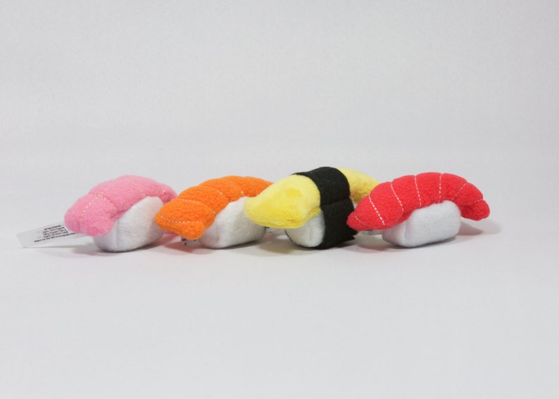 Set of 4 Cat Toy Sushi Stuffed With Organic Catnip - Etsy