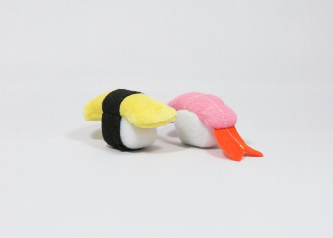 Cat Toy Sushi Set of 2 Stuffed With Organic Catnip - Etsy