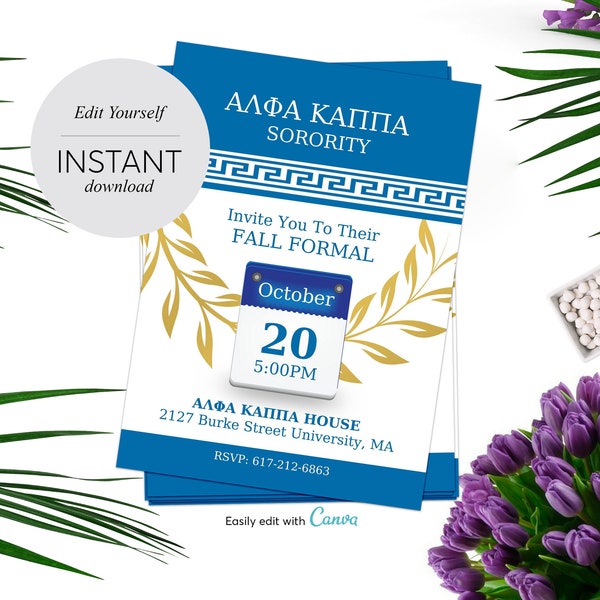 Sorority Invitation - Etsy