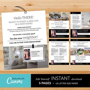 5 Pages Real Estate Introduction Flyer Template Design, Real Estate ...