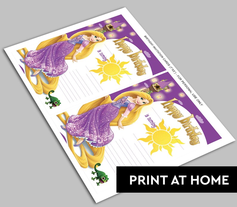 Tangled Invitation, Rapunzel Invitation, Tangled Birthday Invitation ...