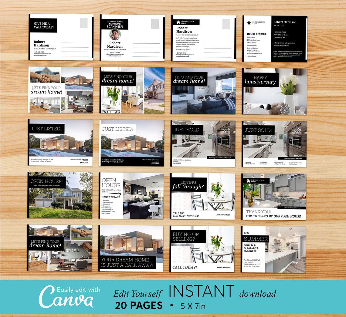 20 Realtor Post Card Templates, Real Estate Postcards, Real Estate ...