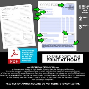 Elegant Craft Order Form, Order Form, Printable Order Form Invoice ...