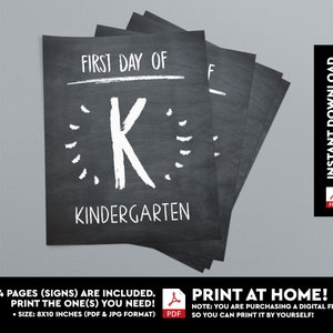 First Day of School Chalkboard Sign Printable (digital Download) - Etsy