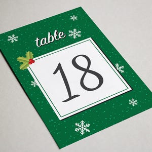 Christmas Event & Wedding Table Numbers, Printable Table Numbers 1-30 ...