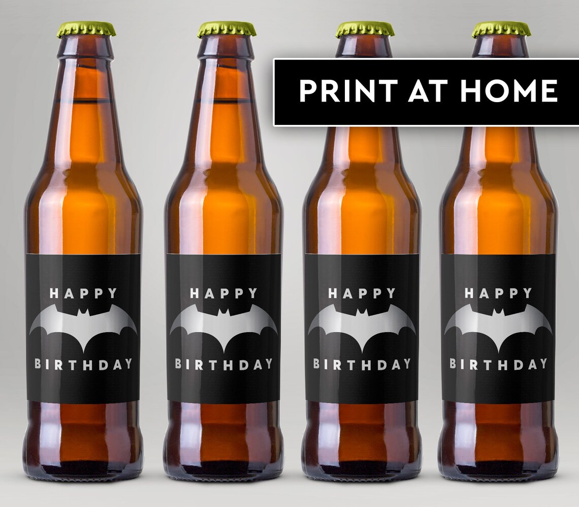 Batman Beer Printable Labels DC Comics Beer Labels Batman | Etsy