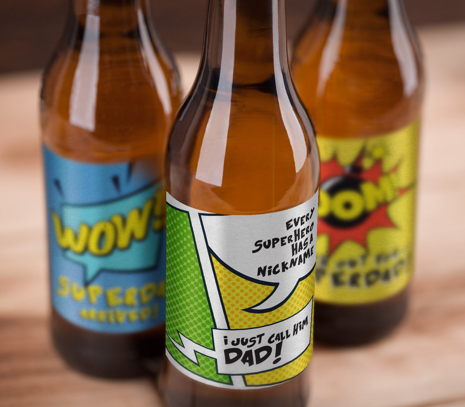 DC Comics Beer Labels Superdad Beer Label Father Beer Label - Etsy