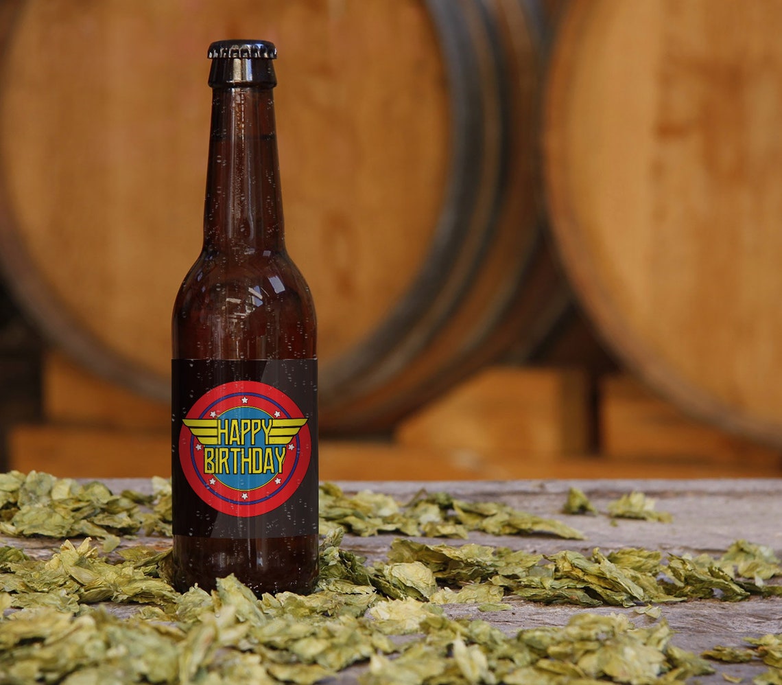 Wonderwoman Beer Printable Labels DC Comics Beer Labels - Etsy