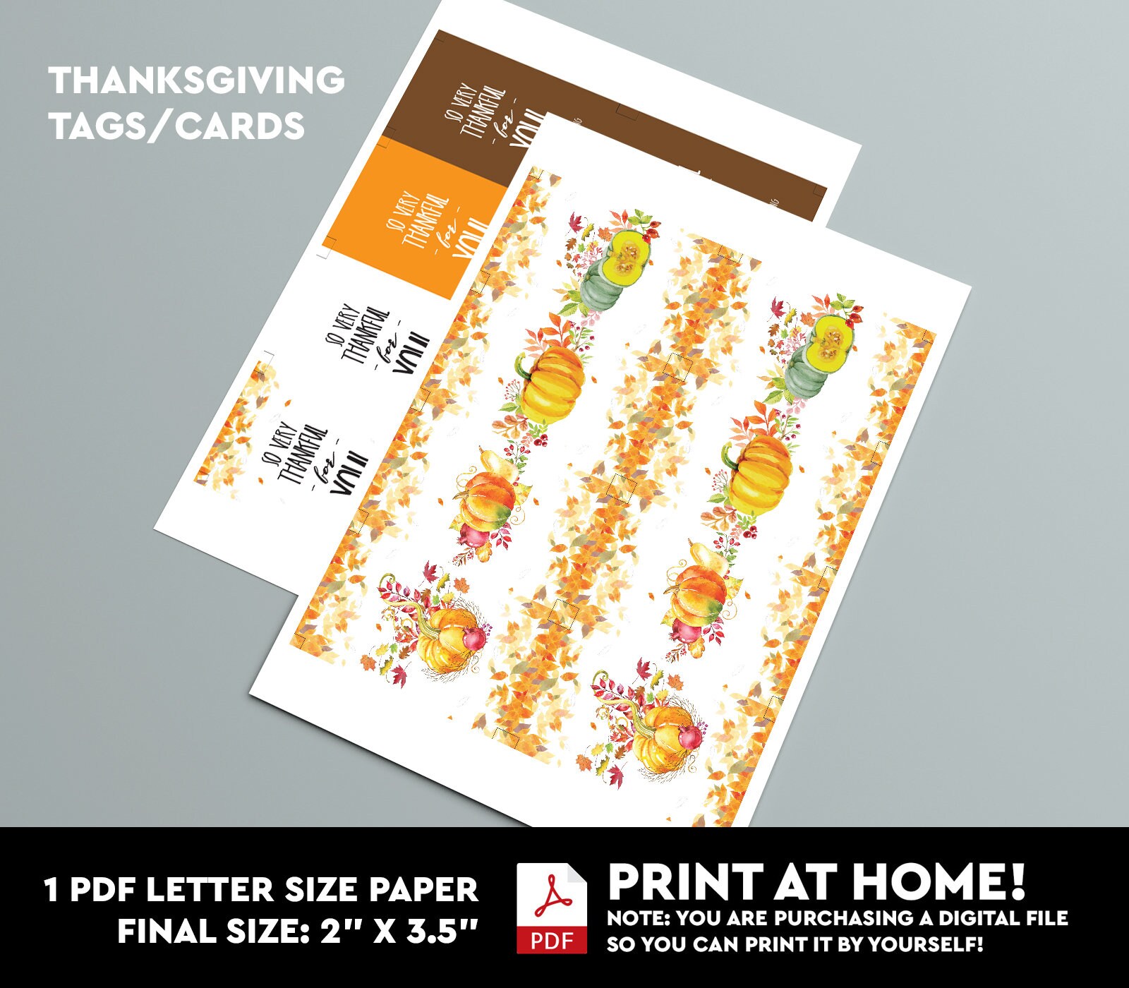 Printable Thanksgiving Tags Cards Thanksgiving Tags Friendsgiving Fall ...