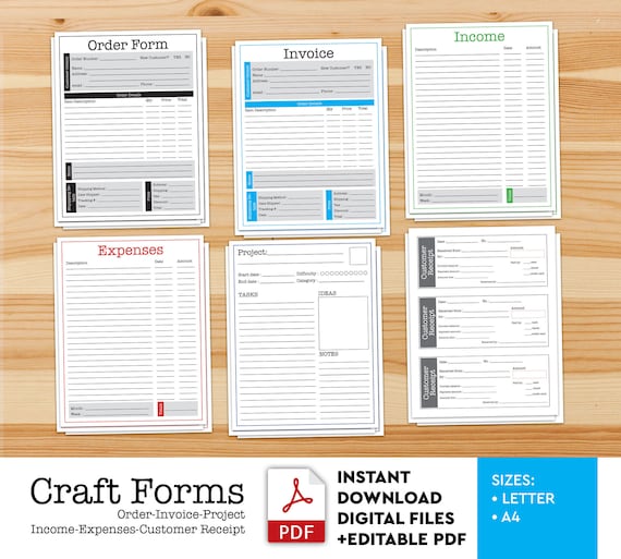 Craft Order Form Order Form Printable Order Form Printable | Etsy