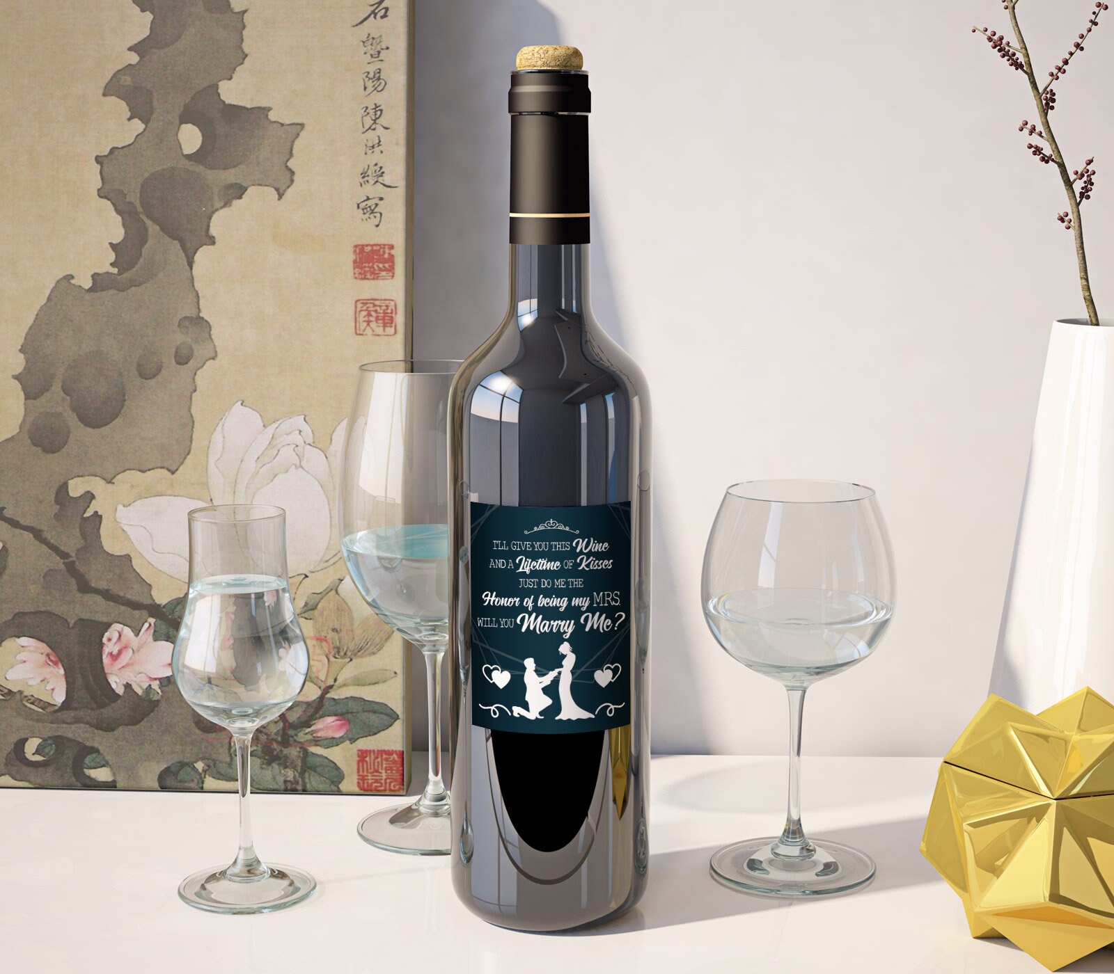 Will You Marry Me Wine Label Printable, Marriage Proposal, Wine ...