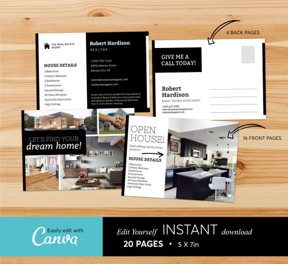 20 Realtor Post Card Templates Real Estate Postcards Real | Etsy