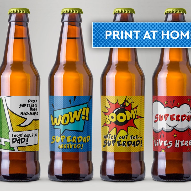 Superhero Food Label - Etsy