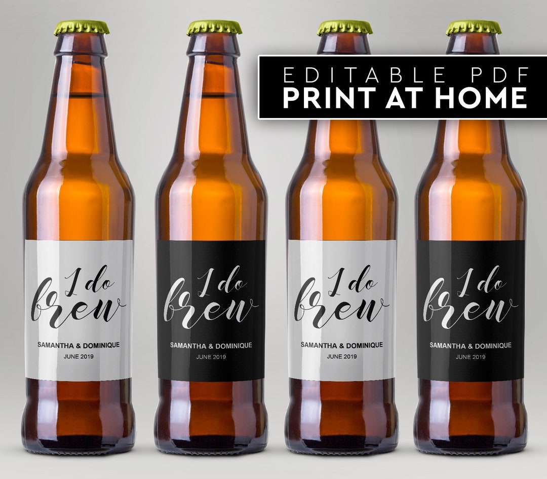 I Do Brew Wedding Beer Labels, Wedding Beer Bottle Labels, Wedding Beer ...