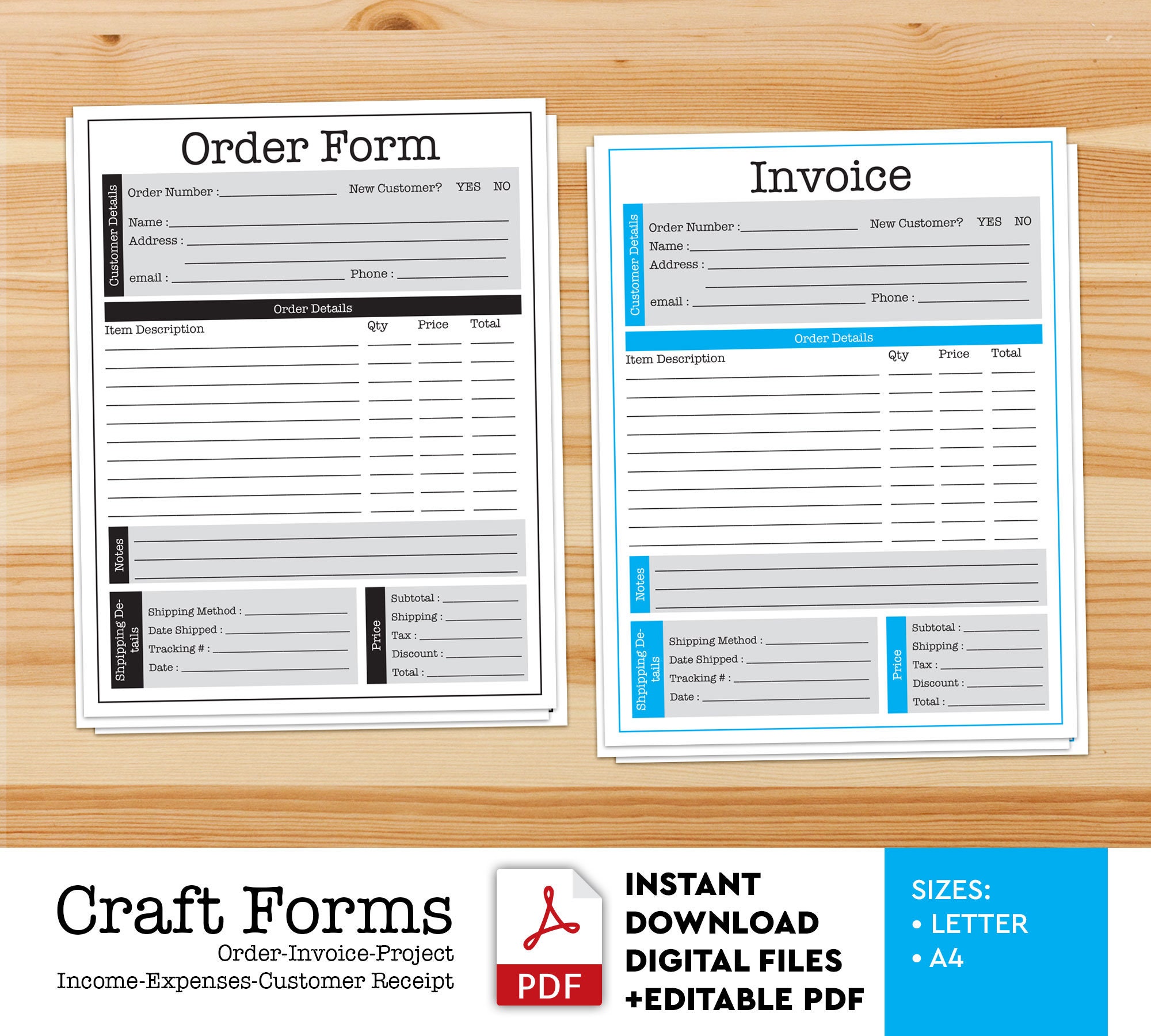 Craft Order Form Order Form Printable Order Form Printable - Etsy