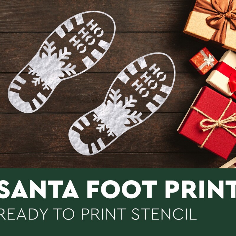 Santa Boot Print - Etsy