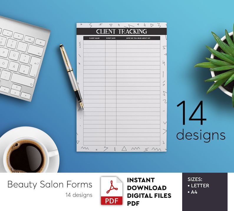 Hair Salon Forms Hairdresser Profile Card Client Card Order Form ...
