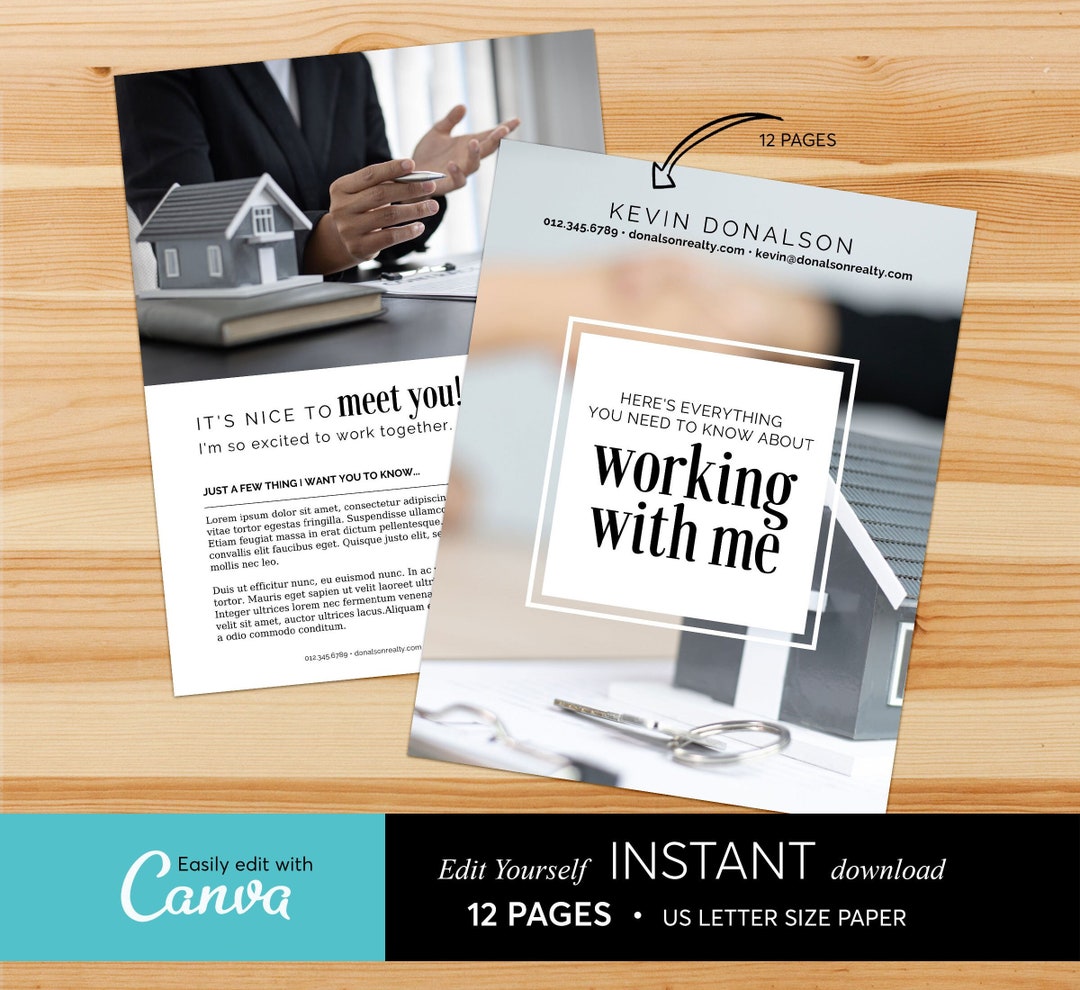 12 Pages Real Estate New Client Packet,real Estate Template,real Estate ...