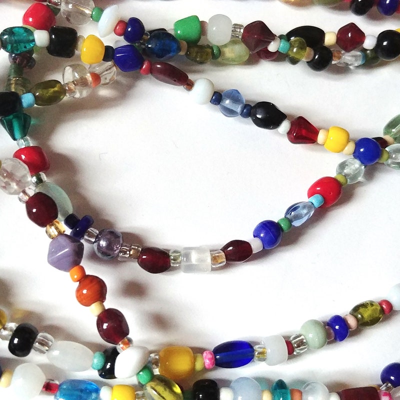 Long Beaded Necklace - Etsy