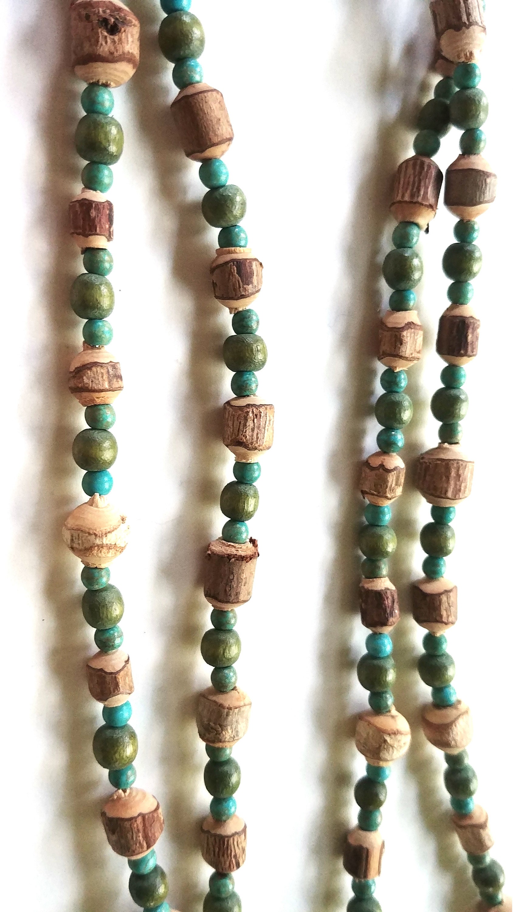 SAVED FOR MICHELLE Rustic Bead Necklace with Matching Earrings