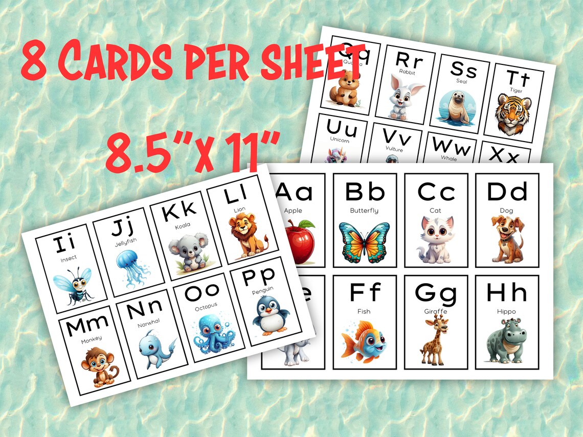 Printable Alphabet Flash Cards - Educational ABC Learning Cards ...